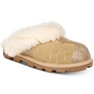 UGG | Shoes | Ugg Coquette Gold Sparkle Slippers | Poshmark